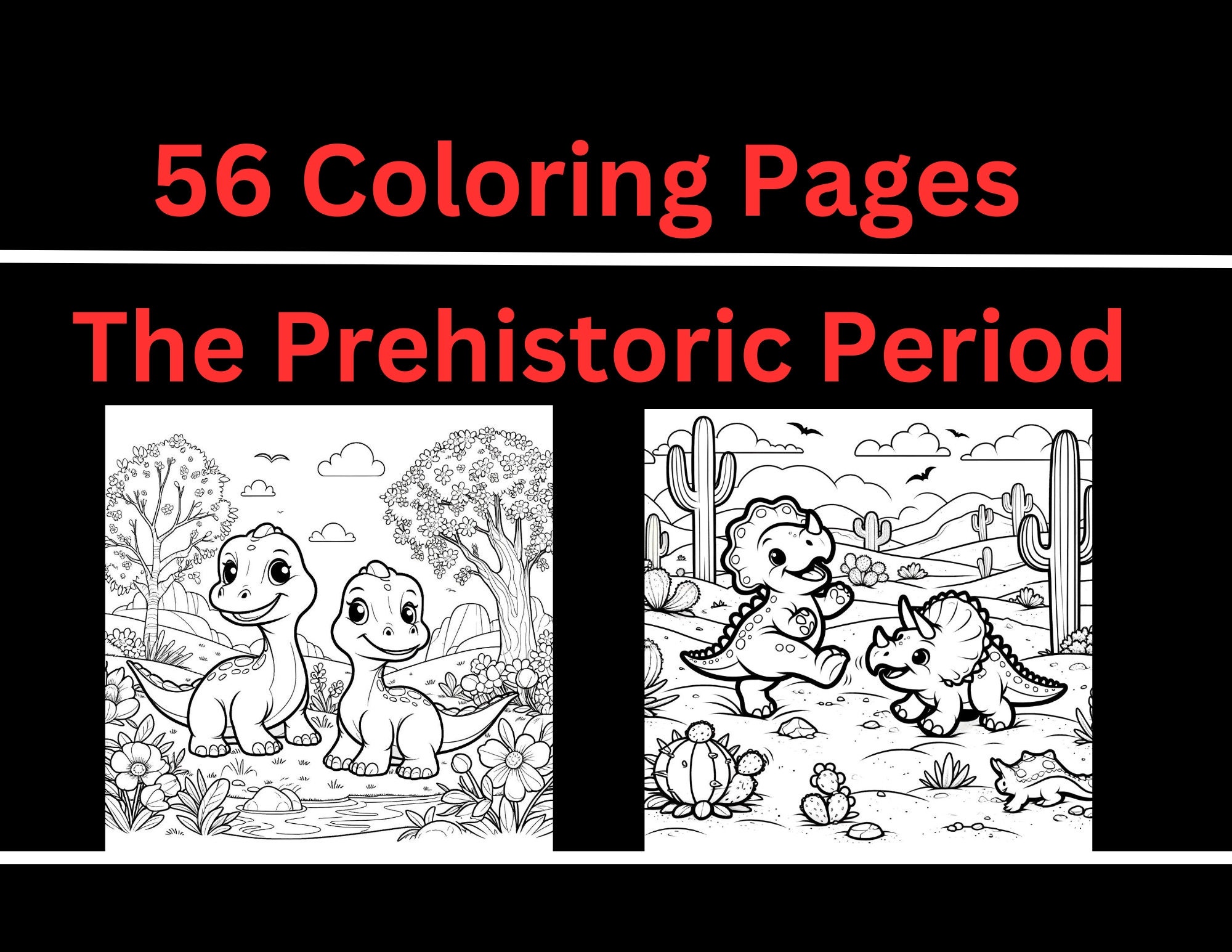 56 Dinosaur Coloring Pages |book | Kids Ages 4,5,6,7,8,9,10 | Fun ...