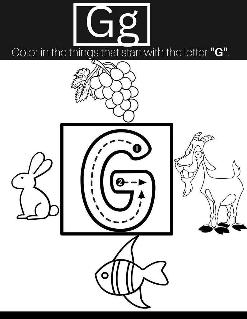 26 Printable Alphabet Coloring Pages Worksheets Kids: Preschool ...