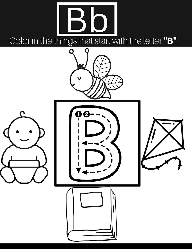 26 Printable Alphabet Coloring Pages Worksheets | Kids: Preschool ...