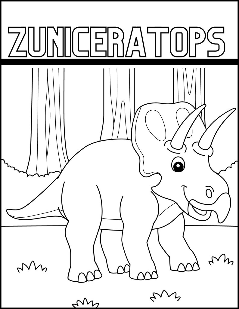 40 Dinosaur Coloring Pages |book | Kids Ages 4,5,6,7,8,9,10 | Fun ...