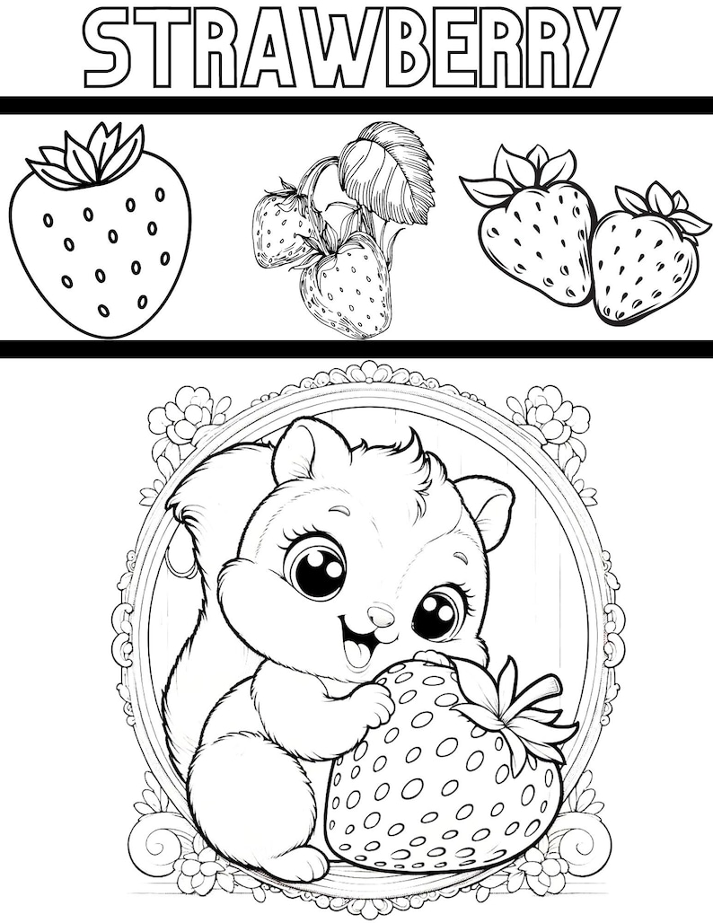 40 Coloring Pages | Animals Fruits Vegetables | Kids Fun Activity Book ...