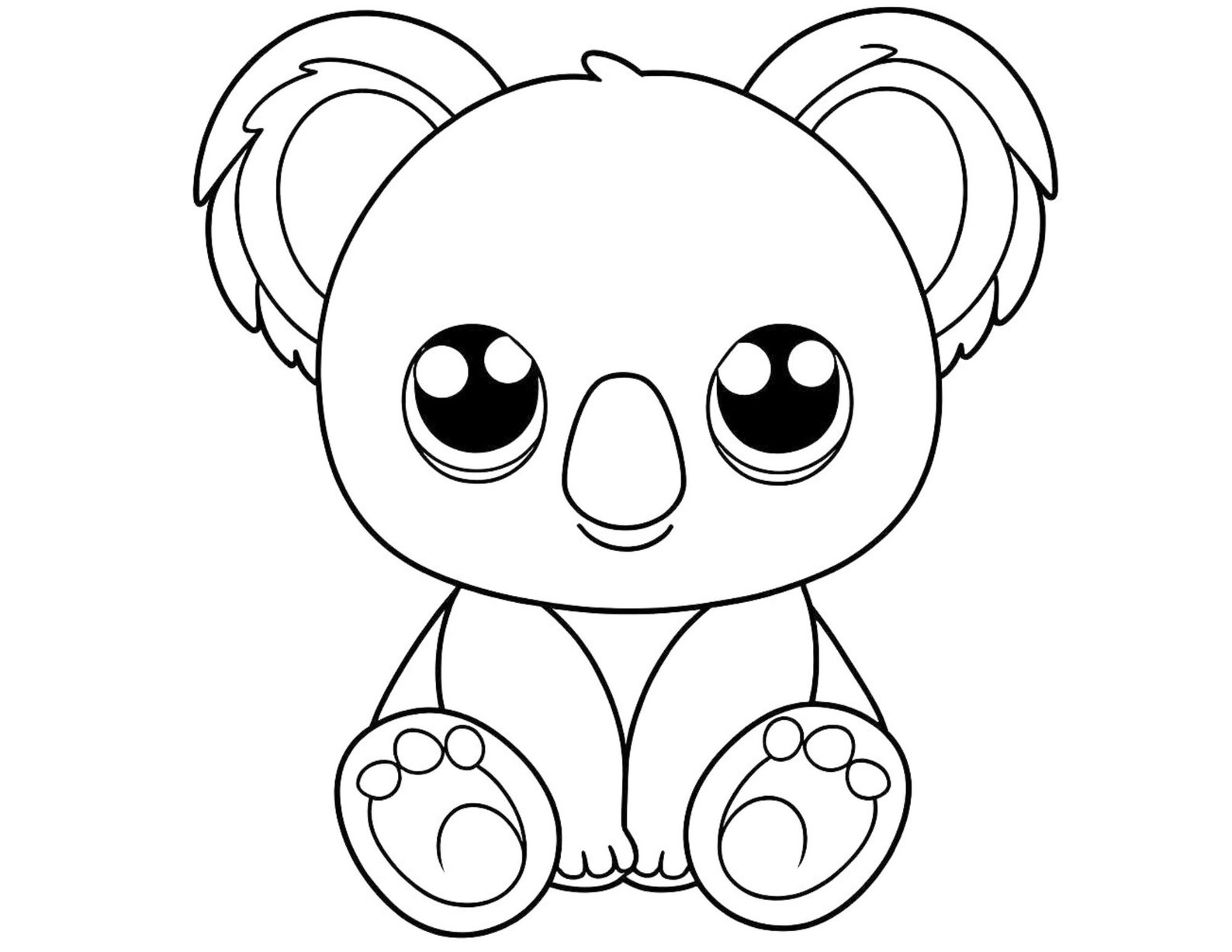 Cute Baby Animal Coloring Book , Page | Fun Activity | Children ...
