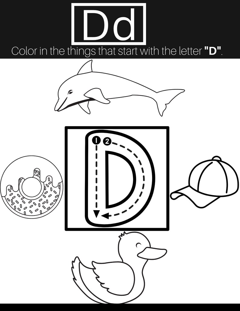 26 Printable Alphabet Coloring Pages Worksheets | Kids: Preschool ...