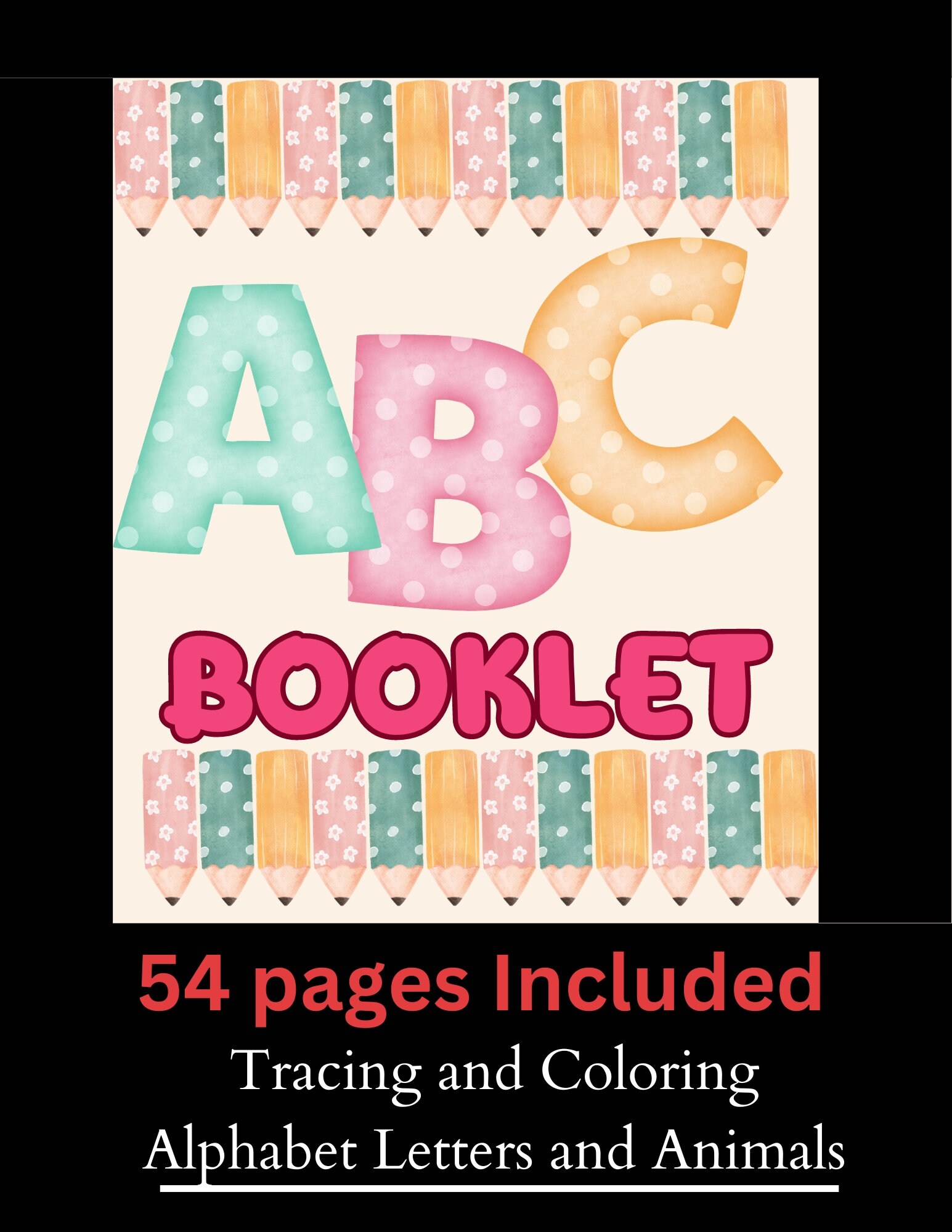 52 ABC Alphabet Coloring Pages: Preschool Kids Kindergarten Homeschool ...
