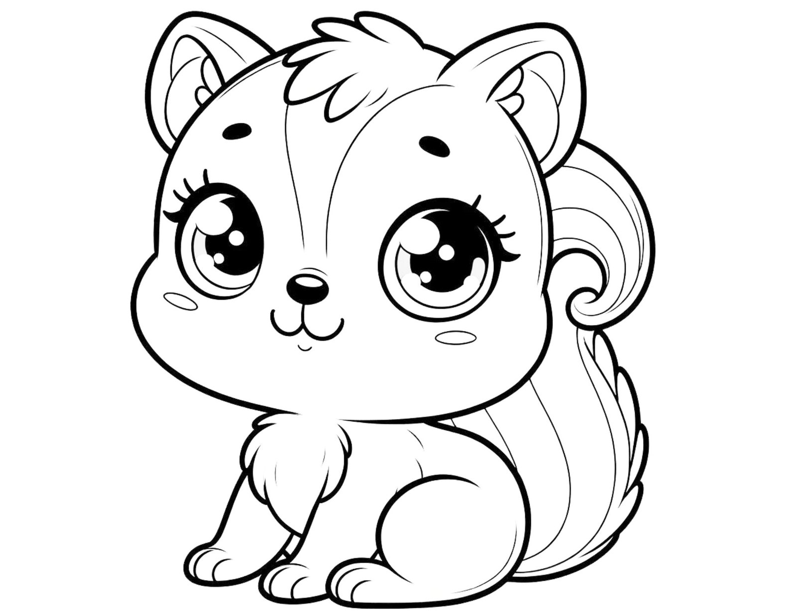 Cute Baby Animal Coloring Book , Page | Fun Activity | Children ...