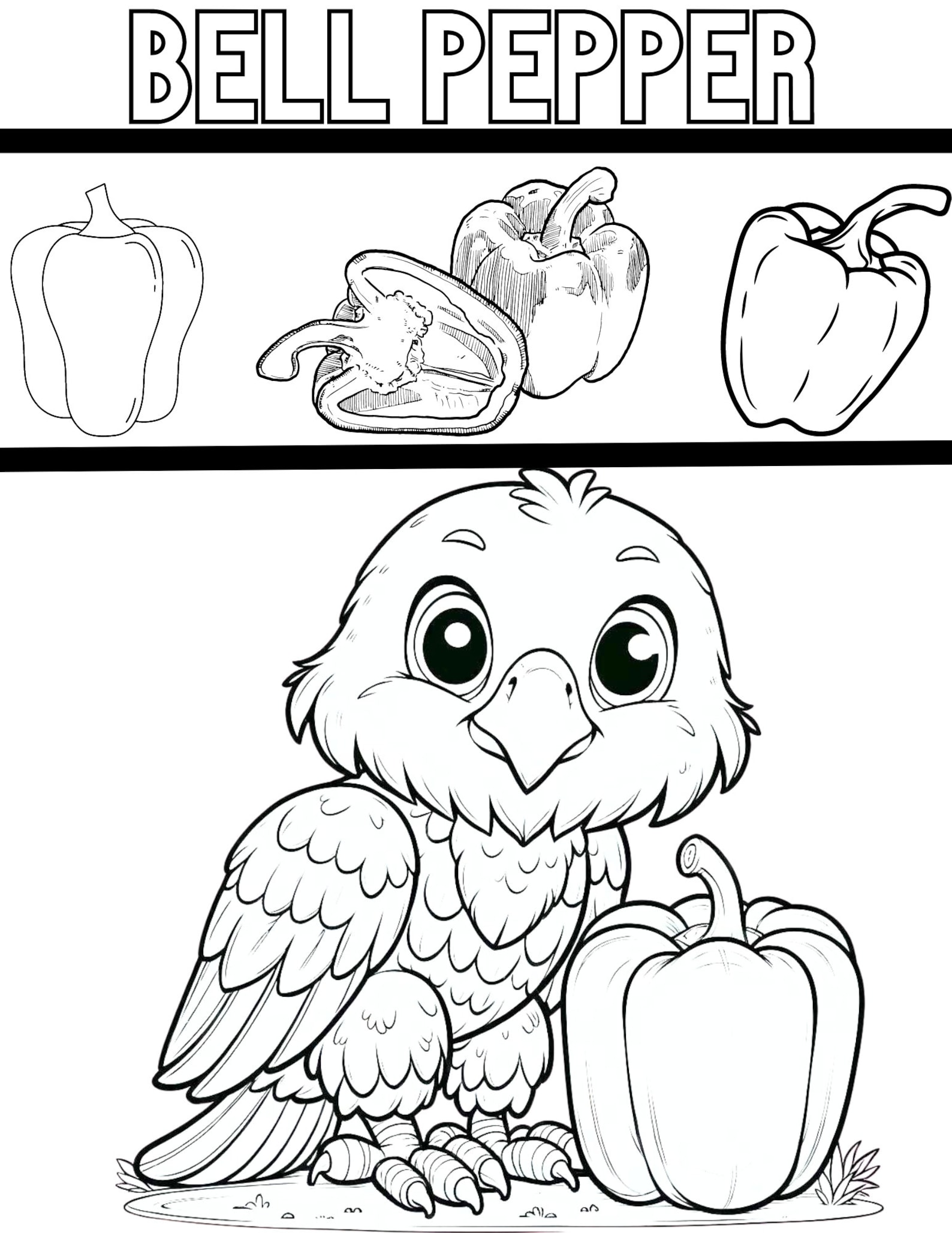 40 Coloring Pages | Animals Fruits Vegetables | Kids Fun Activity Book ...