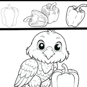 40 Coloring Pages | Animals Fruits Vegetables | Kids Fun Activity Book ...