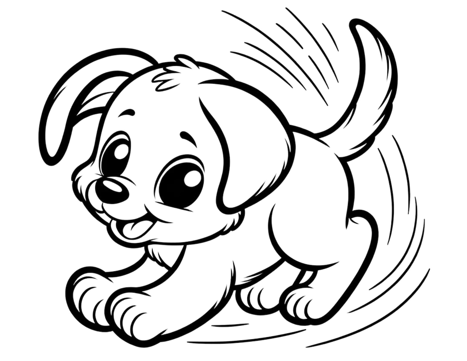 Cute Puppy Coloring Book, Pages | Kids Adults| Dog Educational Art ...