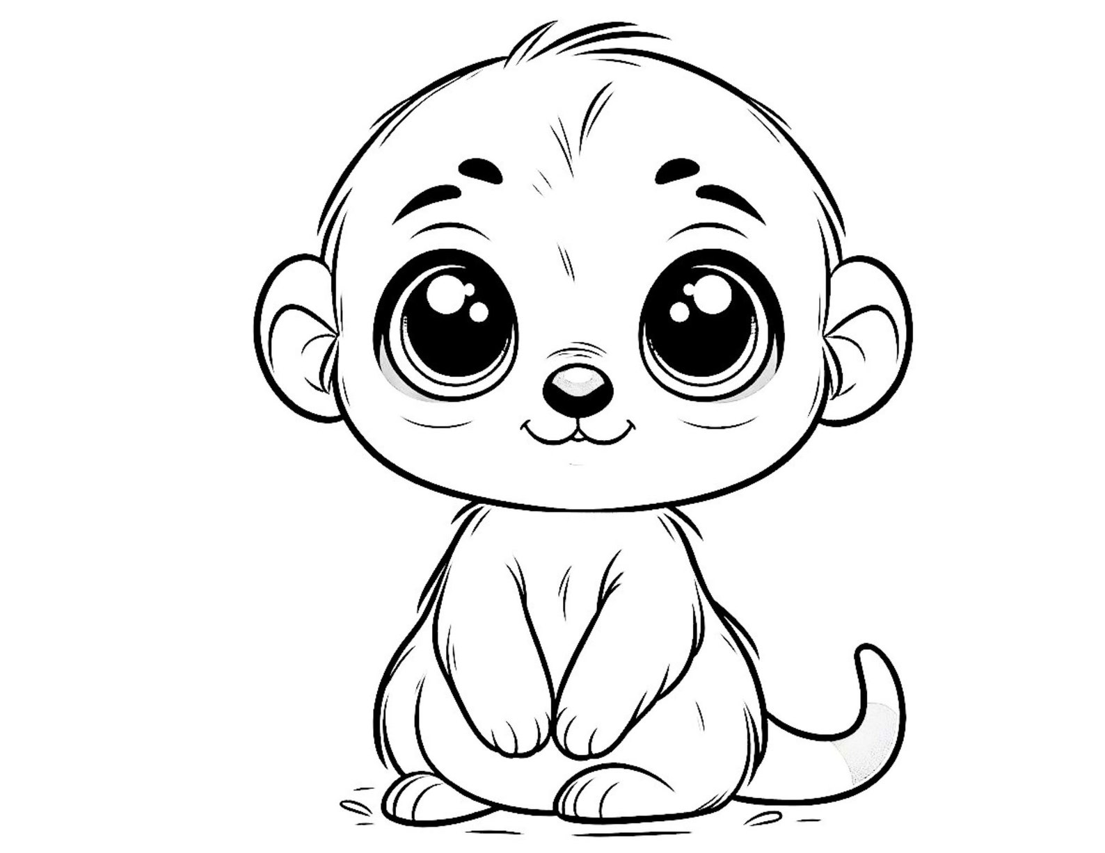 Cute Baby Animal Coloring Book , Page | Fun Activity | Children ...