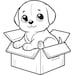 Cute Puppy Coloring Book, Pages | Kids Adults| Dog Educational Art ...