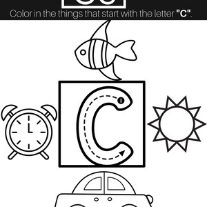 26 Printable Alphabet Coloring Pages Worksheets | Kids: Preschool ...