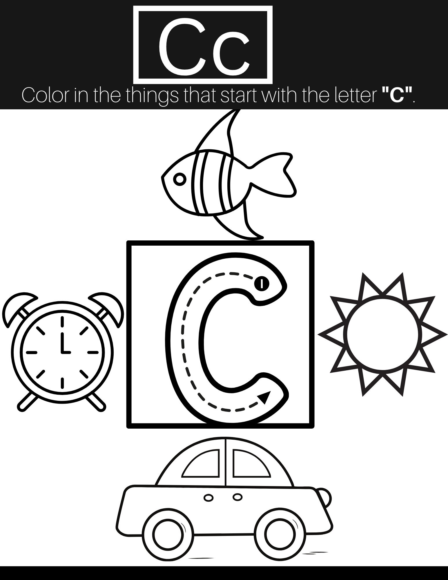 26 Printable Alphabet Coloring Pages Worksheets | Kids: Preschool ...