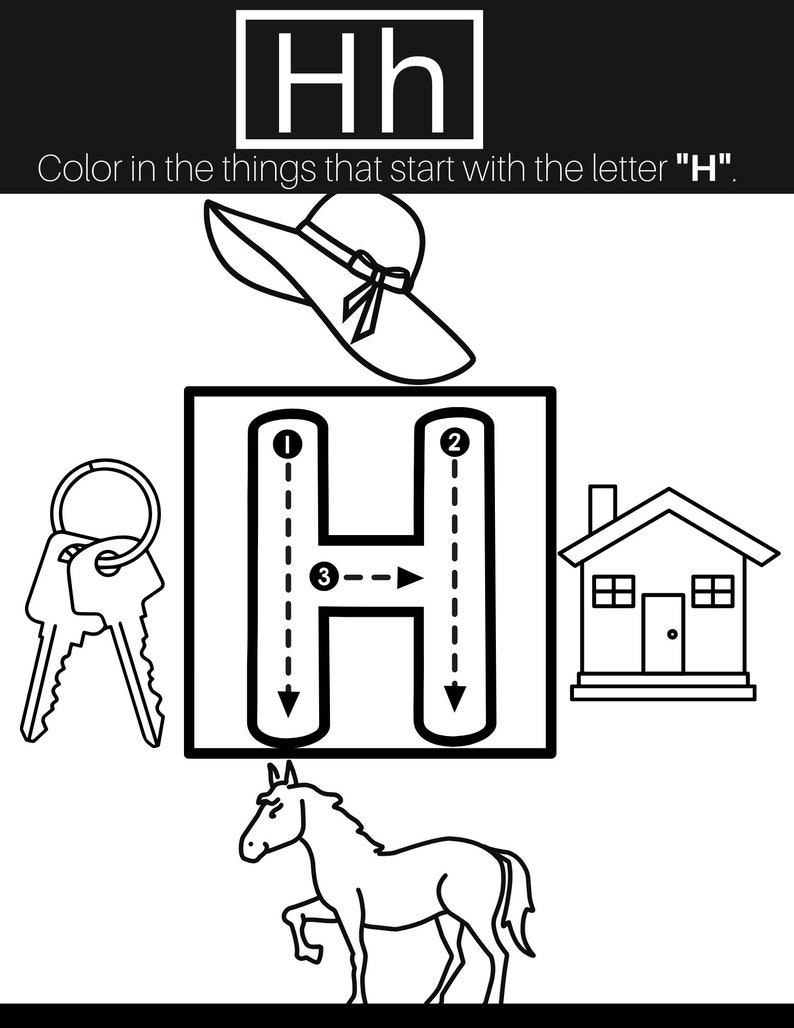 26 Printable Alphabet Coloring Pages Worksheets Kids: Preschool ...