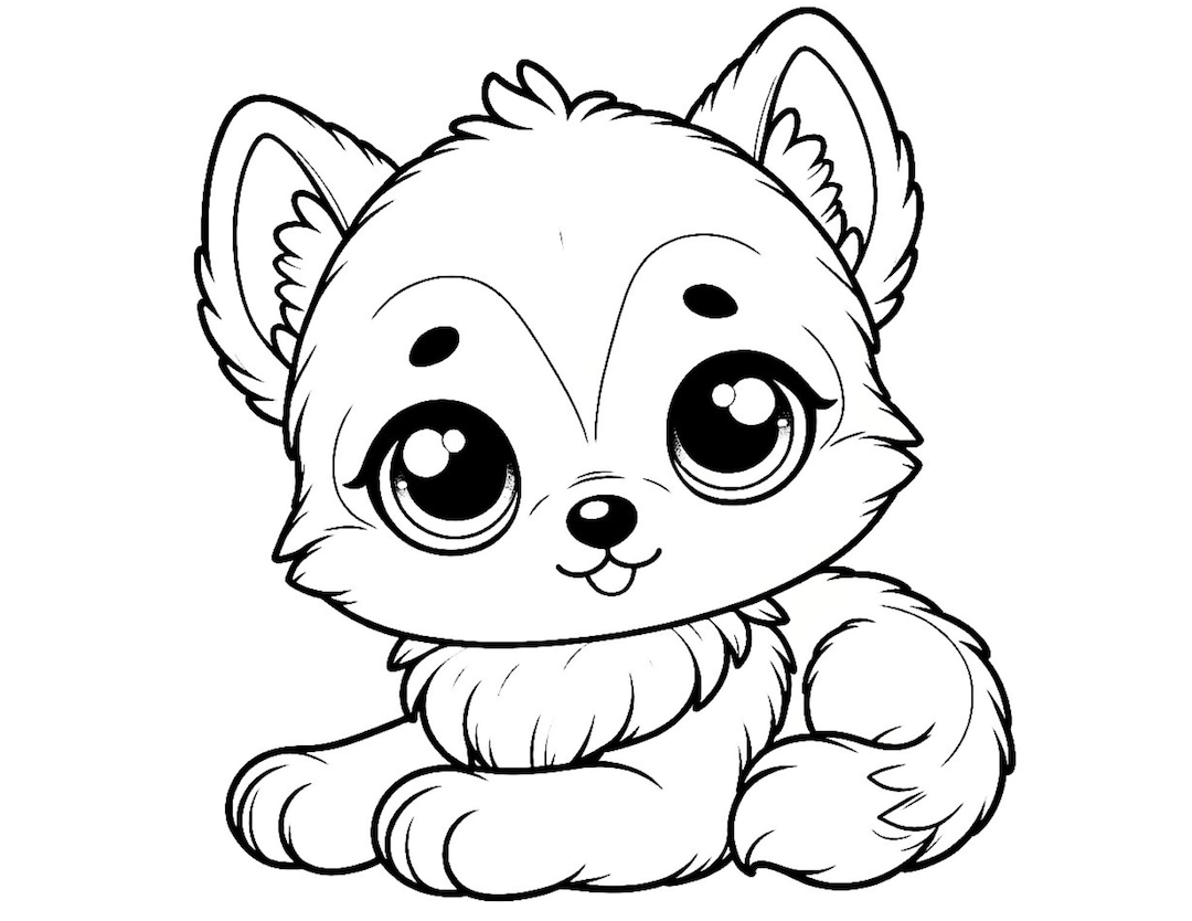 Cute Baby Animal Coloring Book , Page | Fun Activity | Children ...