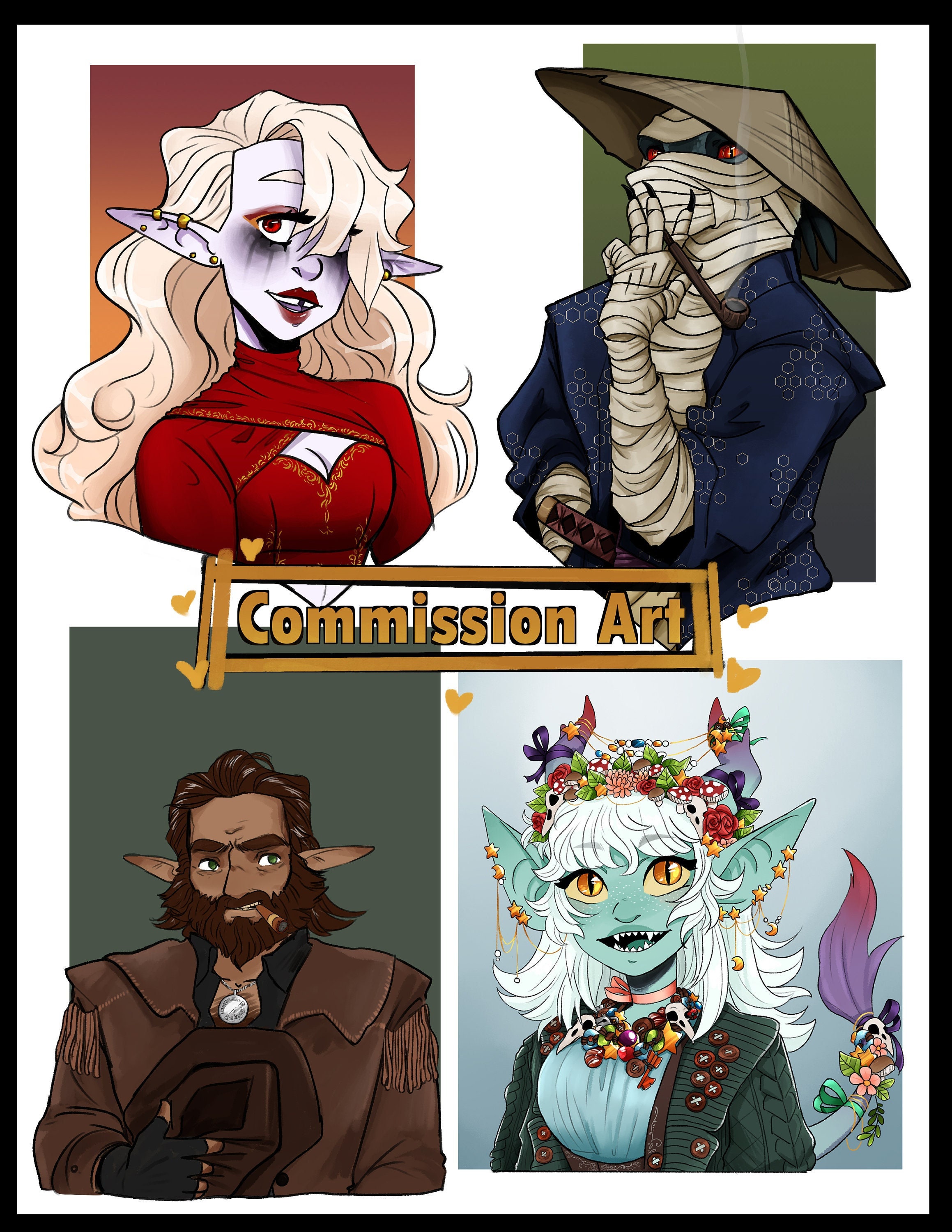 Custom Character Digital Art Commissions Cartoon Style - Etsy