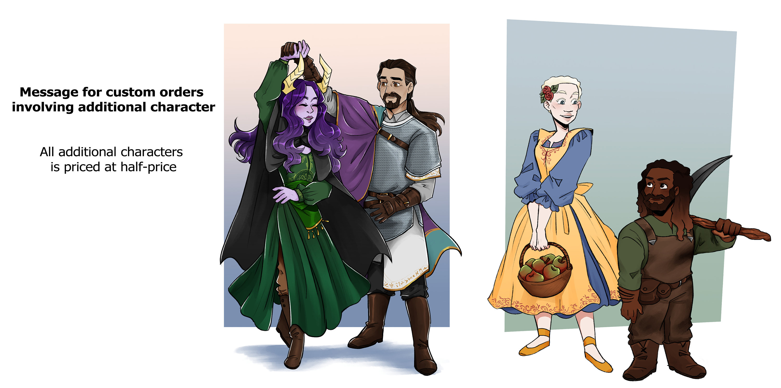 Custom Character Digital Art Commissions Cartoon Style - Etsy