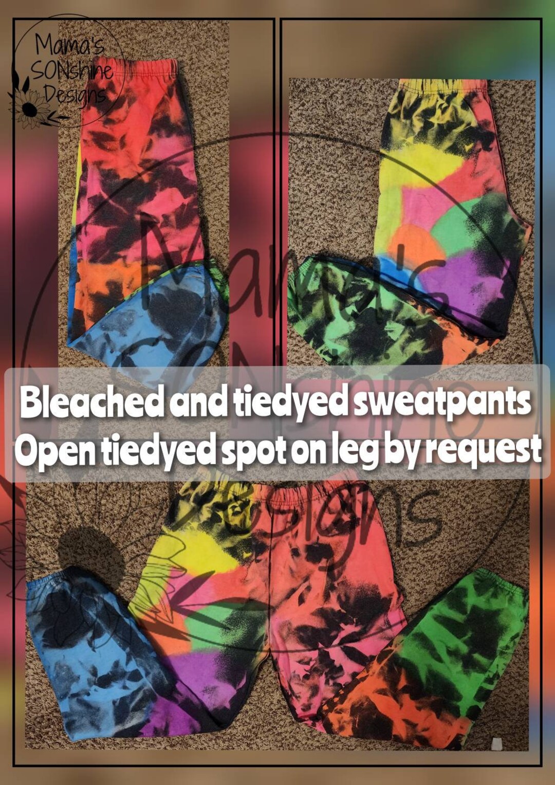 SWEATPANTS Adult Sizes Tie-dye Bleached Blanks, Dark Heather, Great for ...
