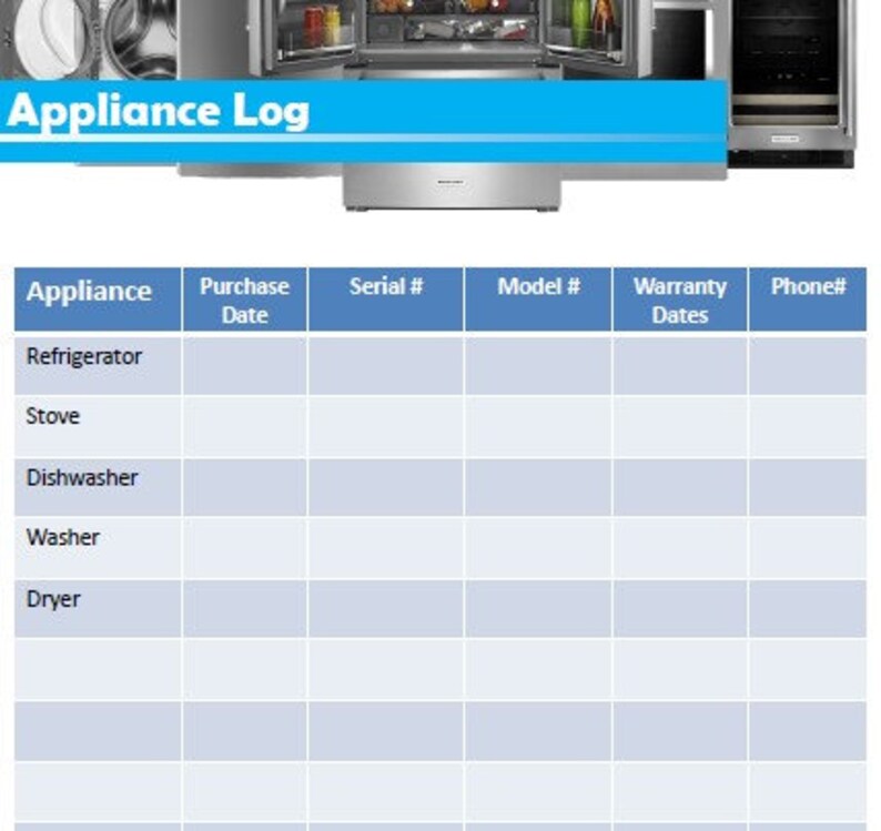 Home Maintenance Log - Etsy