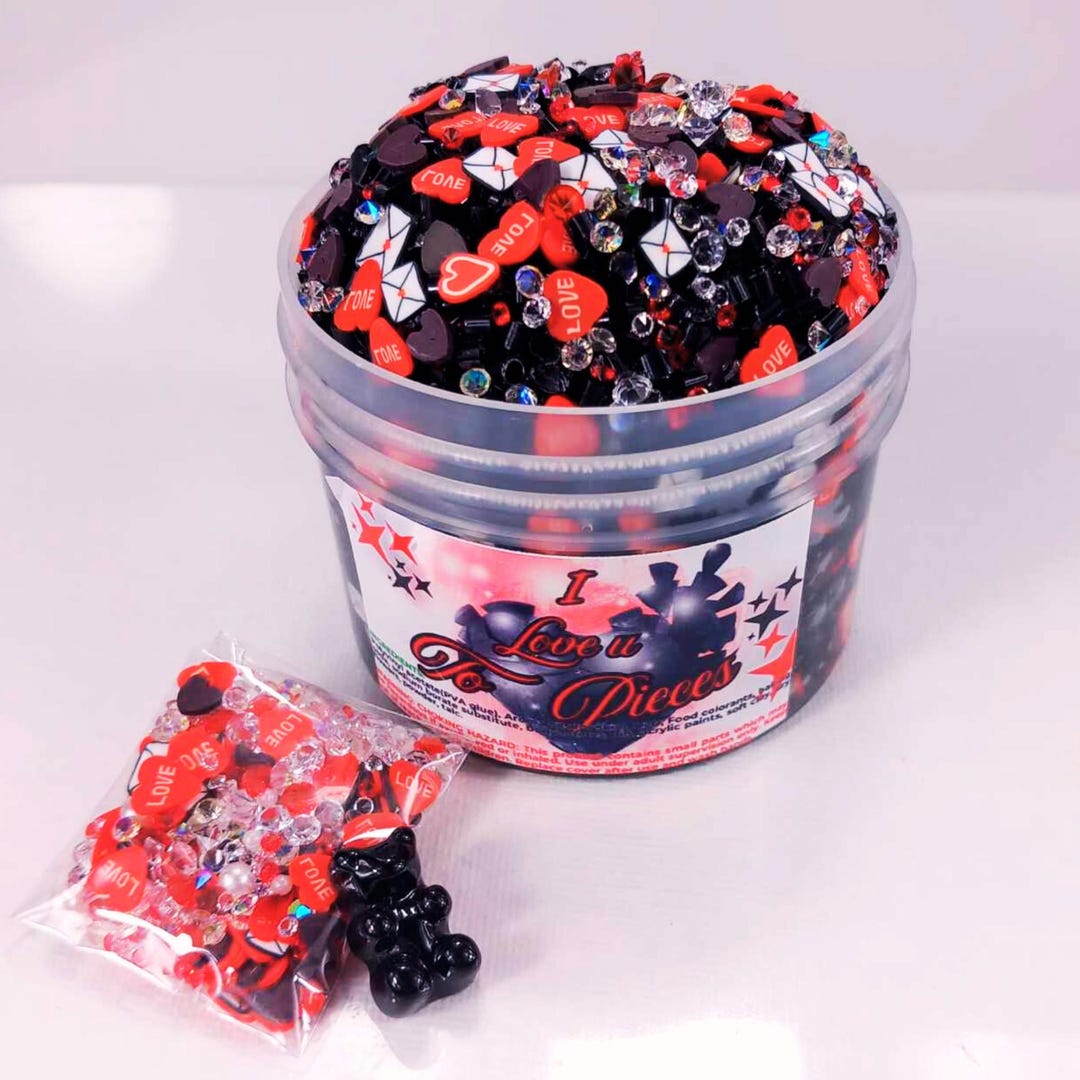 I Love You to Pieces Black Crunchy Bingsu Bling Diamante Valentine ...