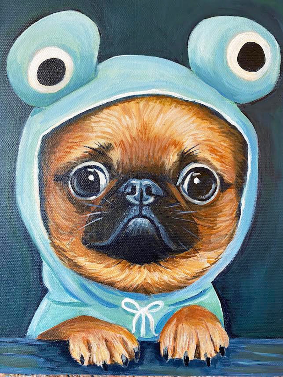 Brussels Griffon Original Painting. 8x10 Chunky Canvas With 1 1/2 thick ...
