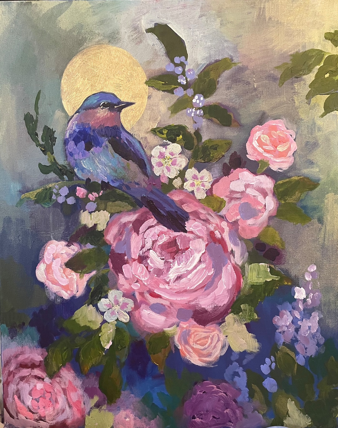 Beautiful Bird and Flower Painting Acrylic Wall Art - Etsy