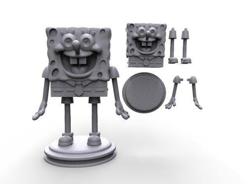 Spongebob Figurine STL File 3D Printable - Etsy UK