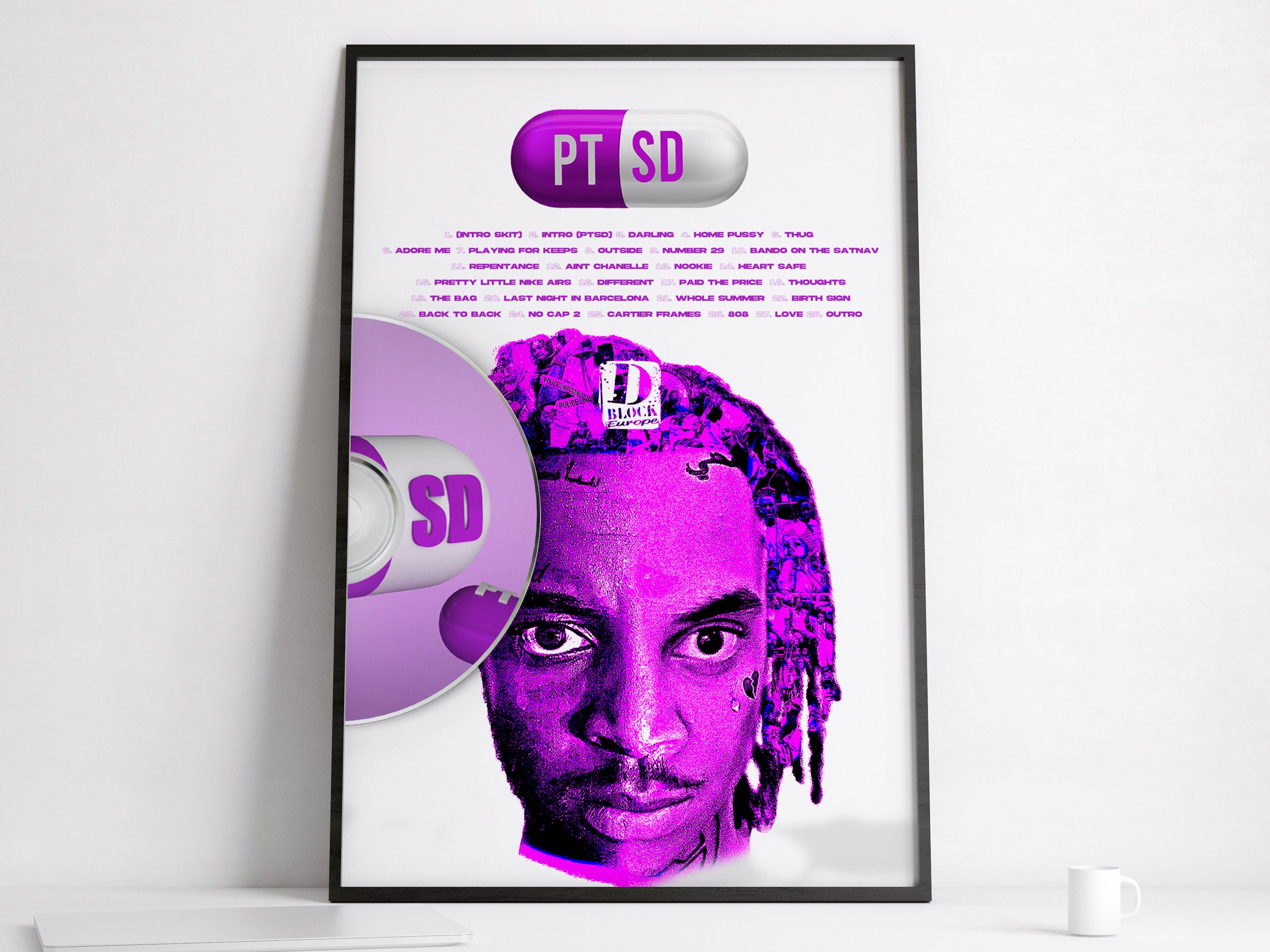 Dblockeurope ptsd Album Music Print Poster, Vinyl Record Plaque DBE ...