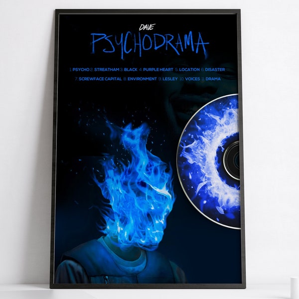 Dave psychodrama album poster - Etsy France