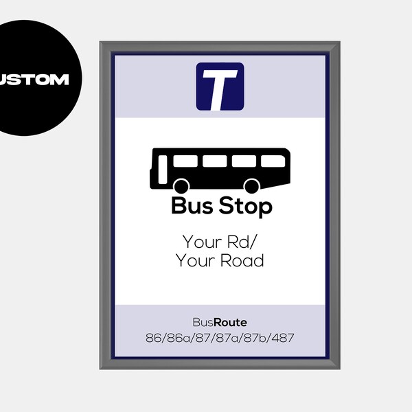 Bus Stop Sign - Etsy
