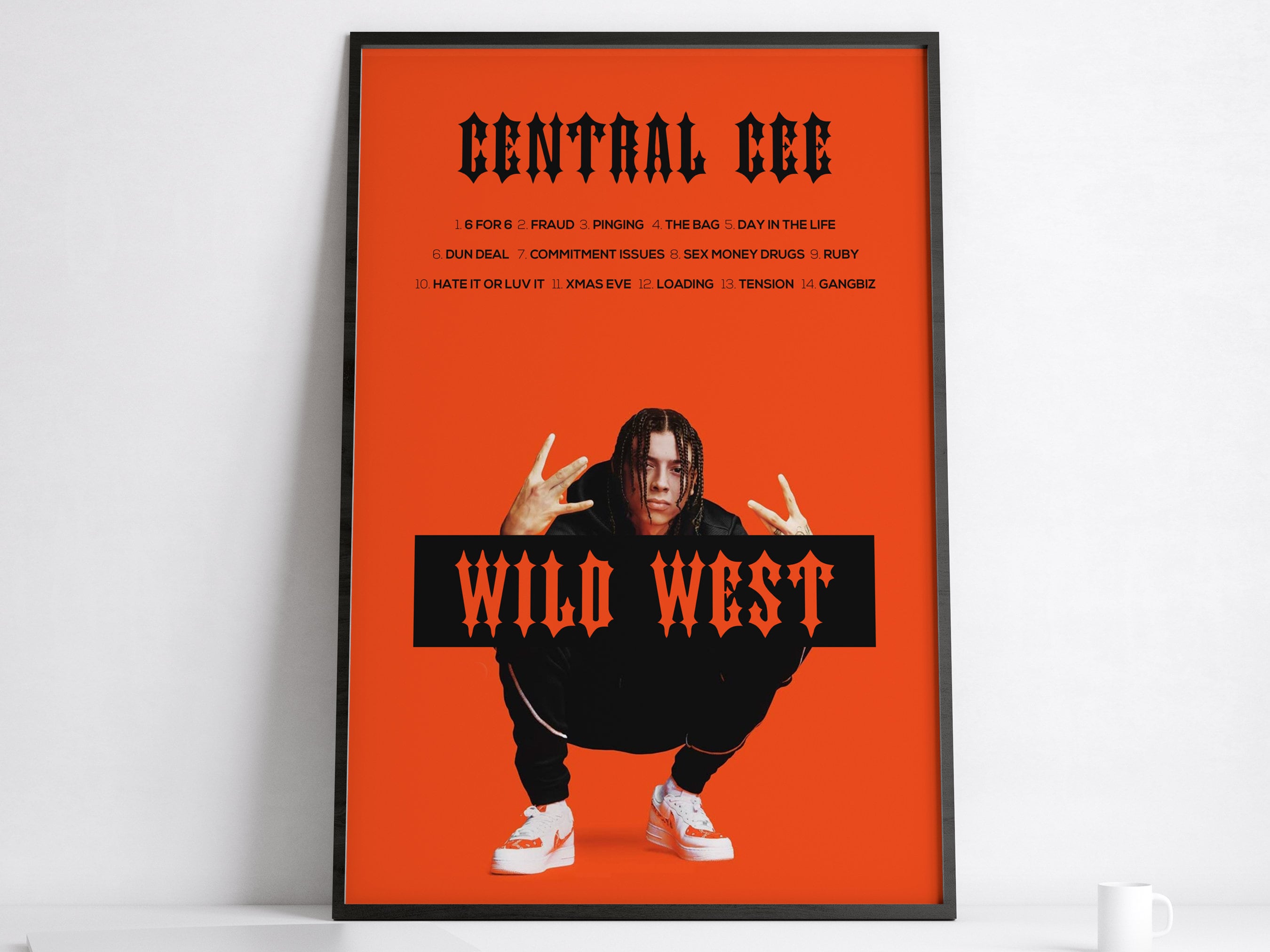 Central Cee WILD WEST, Twenty Three, Print POSTER, Album Tracklist ...