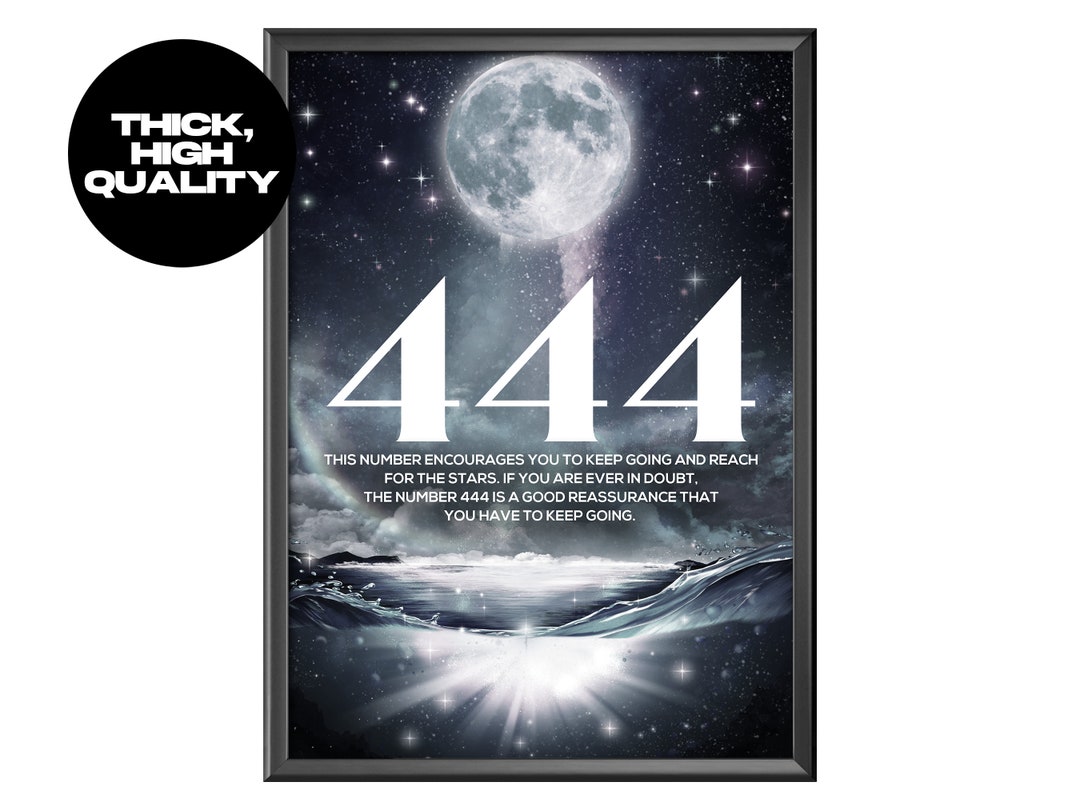 444 Angel Number Print 444 Poster 4444 Numerology - Etsy