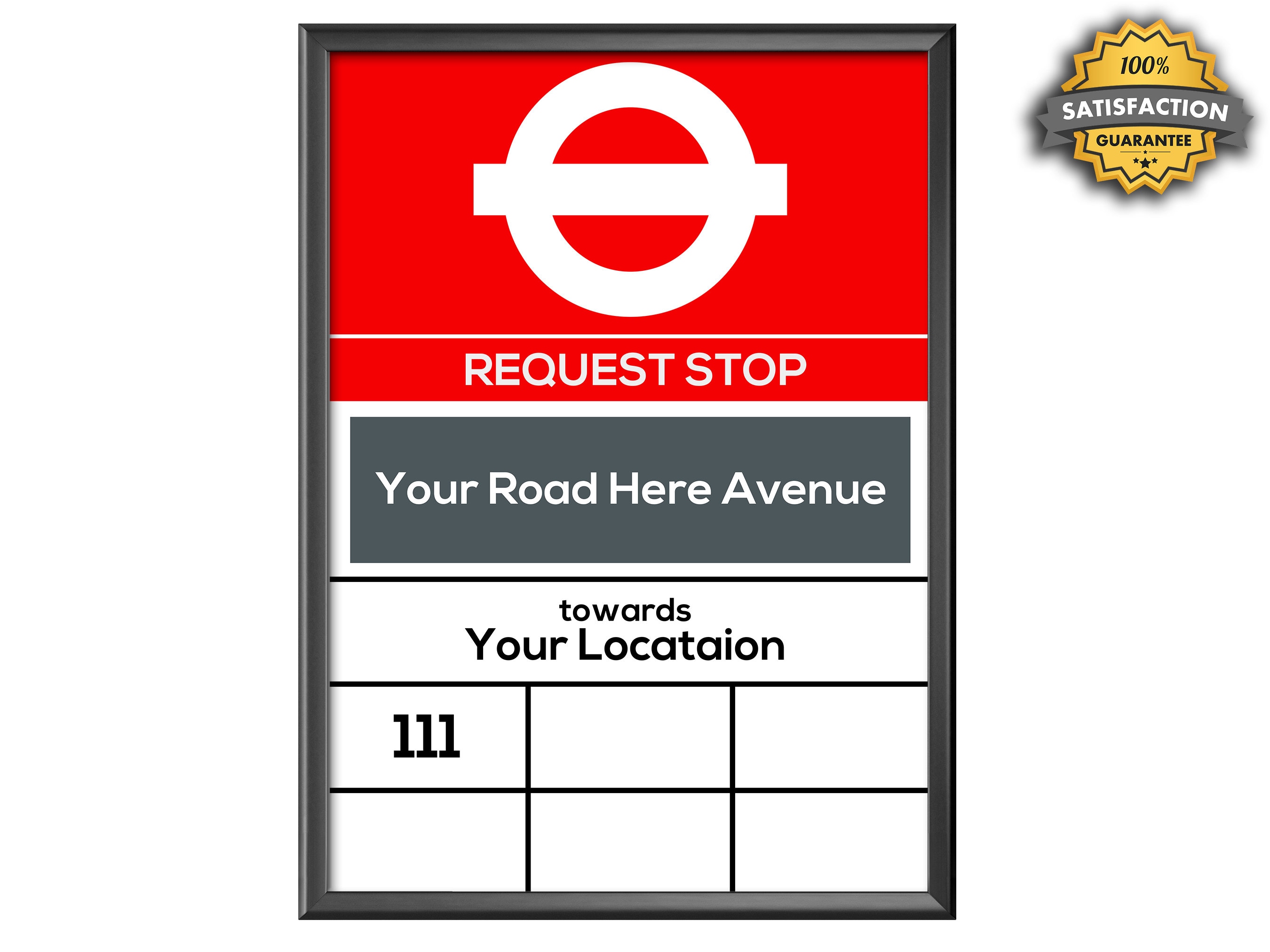LONDON Bus Stop Sign Customisable Personalised Perfect Gift for Bus ...