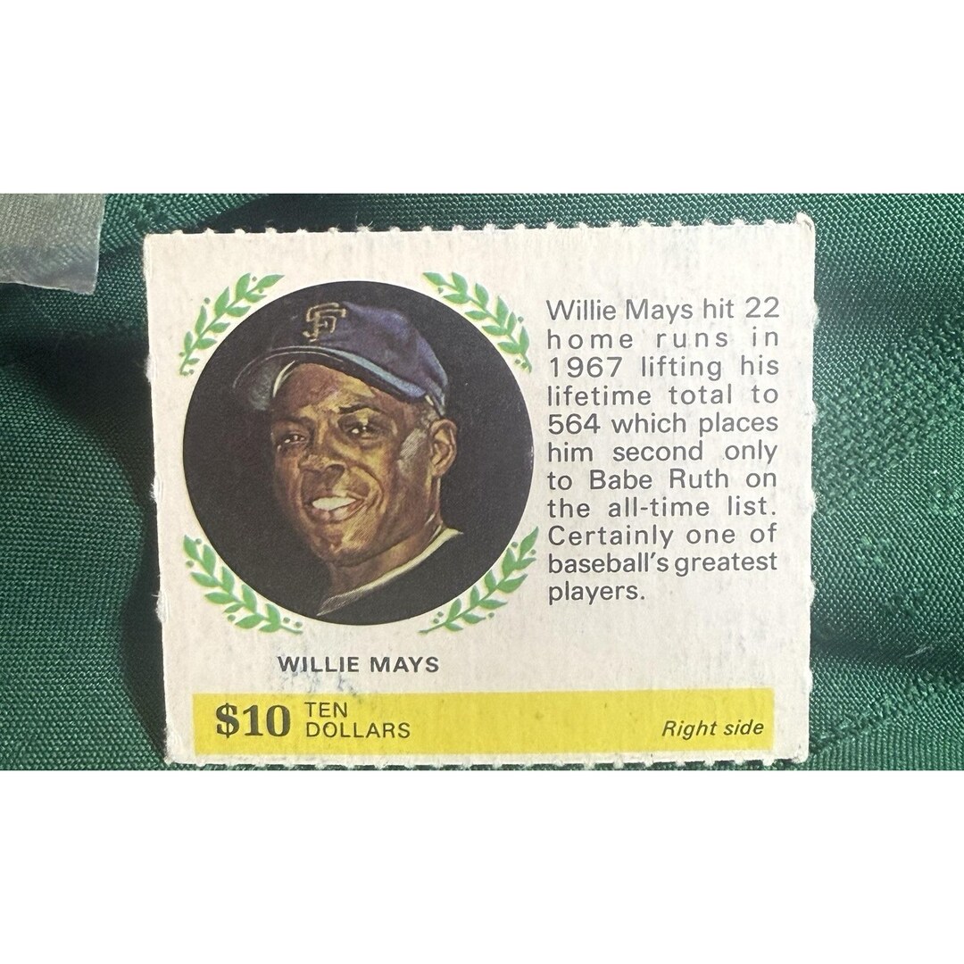 Willie Mays 1968 American Oil Winners Circle San Francisco Giants - Etsy