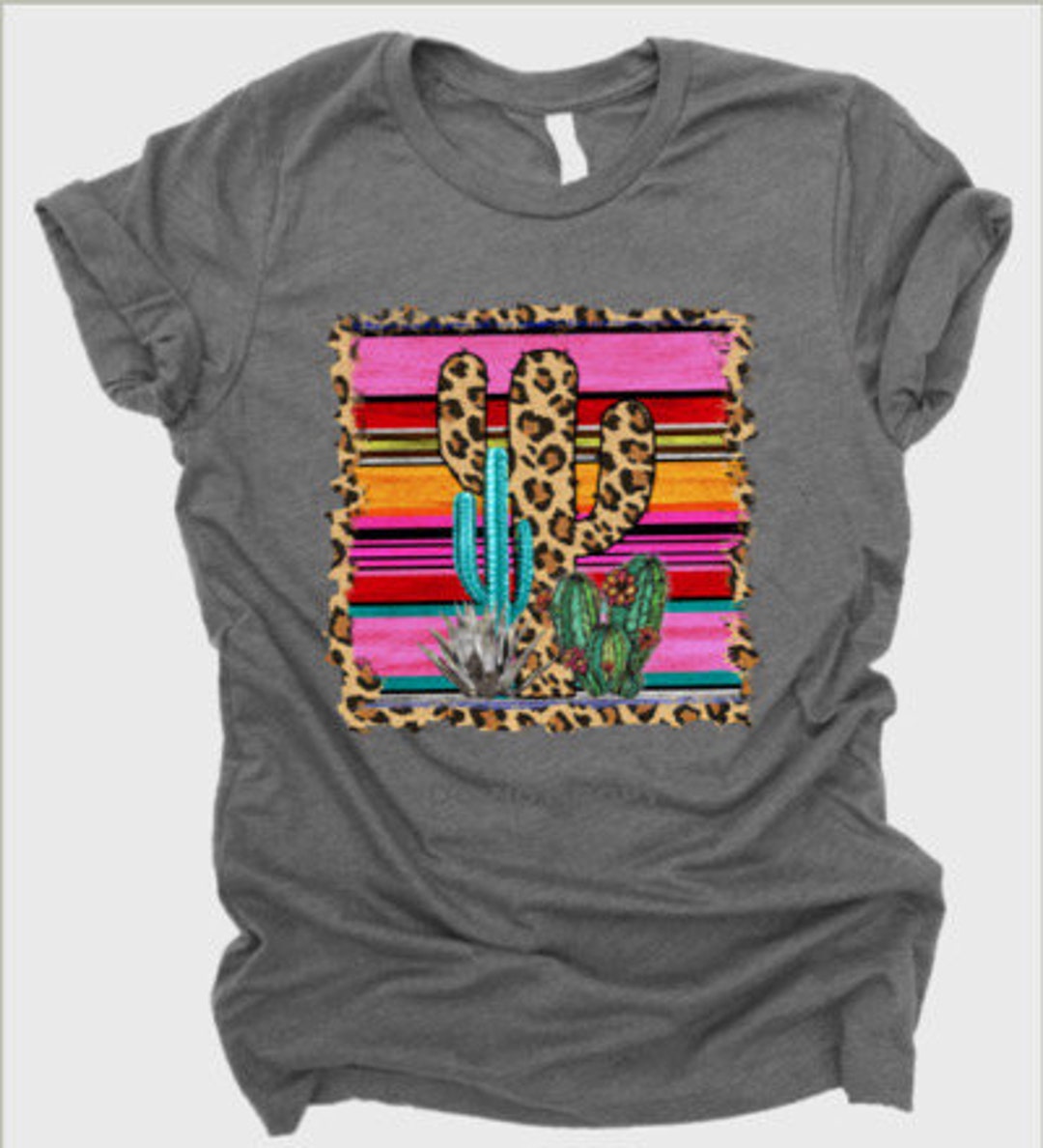 Serape Cactus Shirt, Colorful Cactus Shirt - Etsy