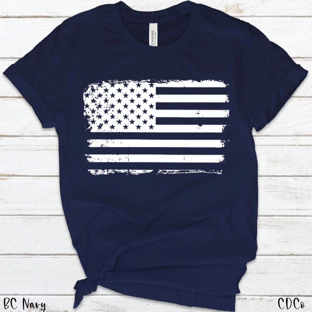 Distressed Flag Shirt, Flag Shirt - Etsy