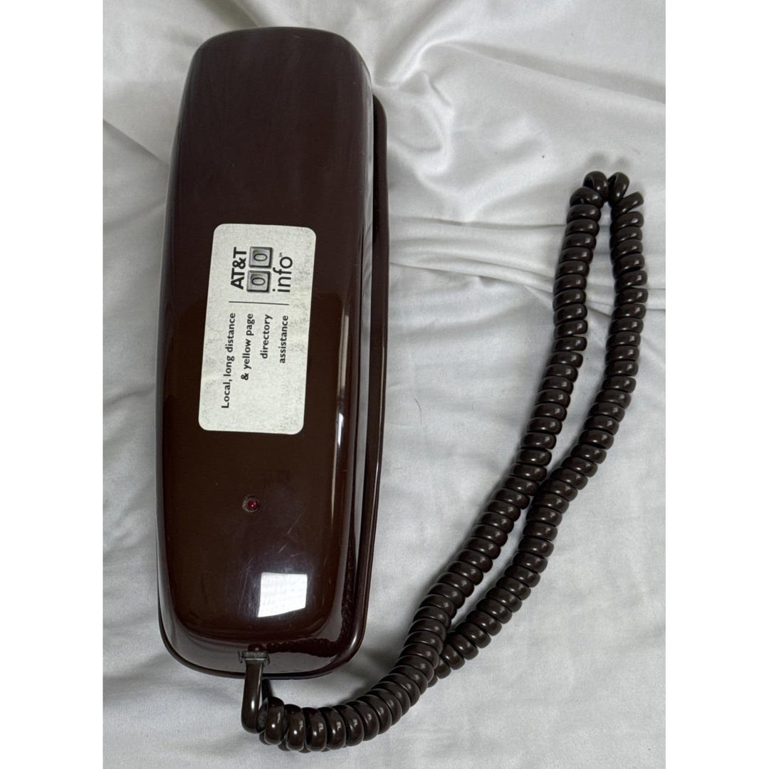 Northwestern Bell Push Button Chocolate Brown Trimline Wall Telephone ...