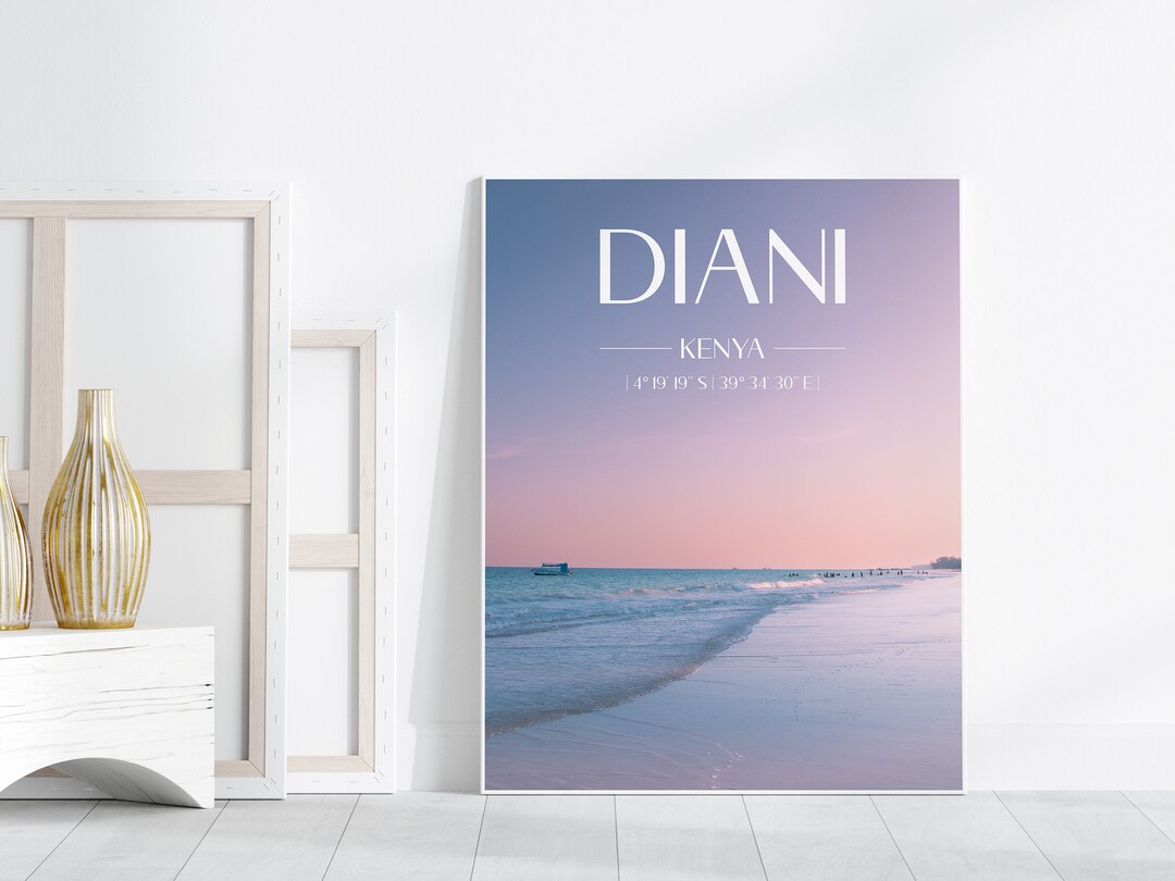 Diani Beach Print | Digital Print | Instant Download | Kenya Poster ...