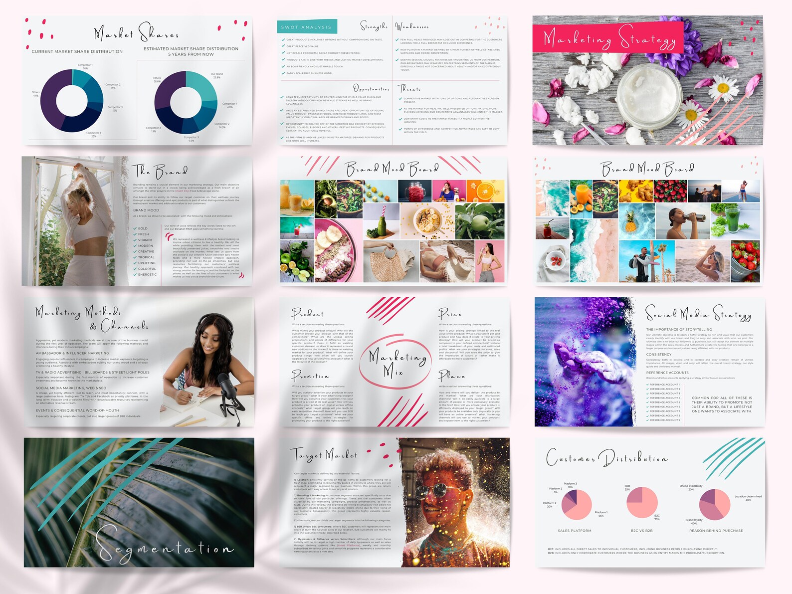 Canva Business Plan Template 64 Slides With Images Editable Pitch Deck ...