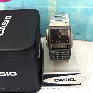 Ultra Rare Vintage Casio ABC-31 Data Bank Digital & Analog Black Dial ...
