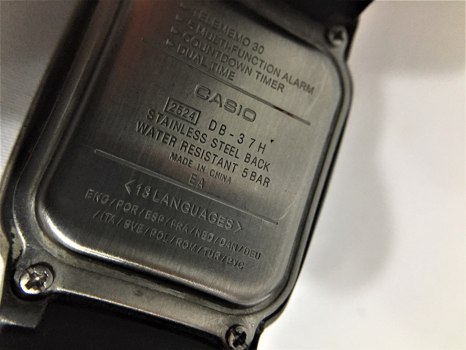 Casio DB-37H Illuminator/ Telememo Multi Lingual Data Bank/ Chrono ...
