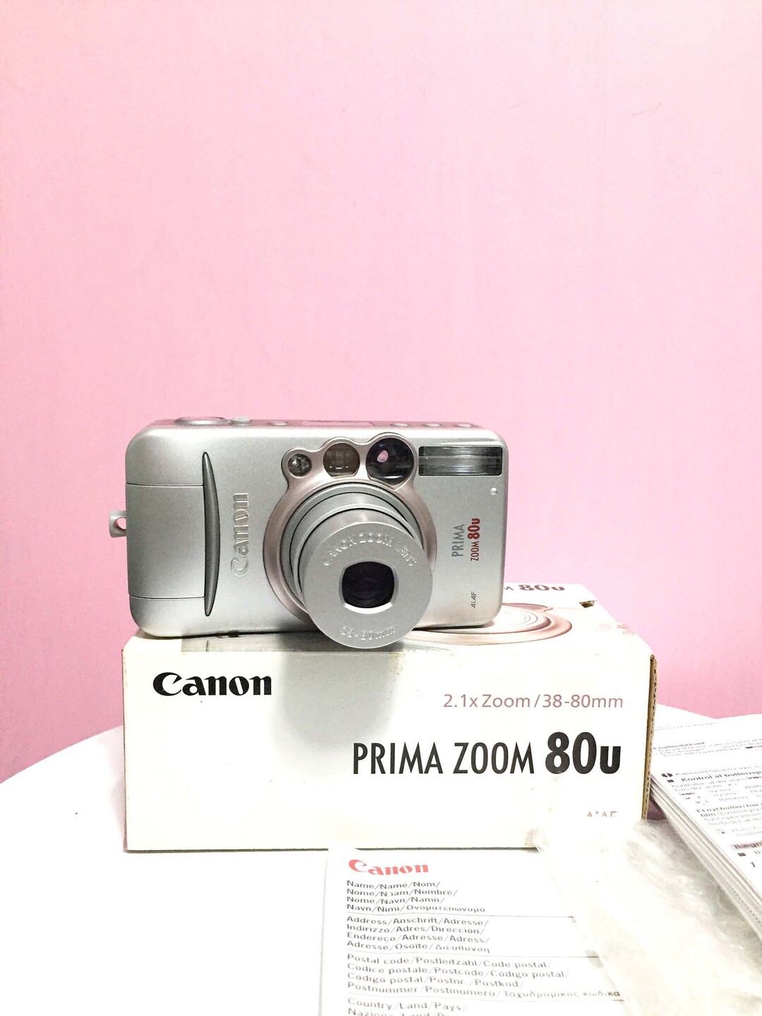 Vintage UNUSED CANON Zoom 80 U PRİMA /super Compact Camera for 35mm Film/ 1990s./very Good ...