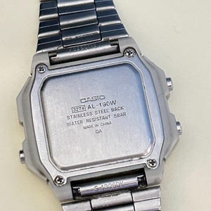 Casio AL-190W SOLAR Power / 3274 Module) LCD Digital Watch / Very Good ...