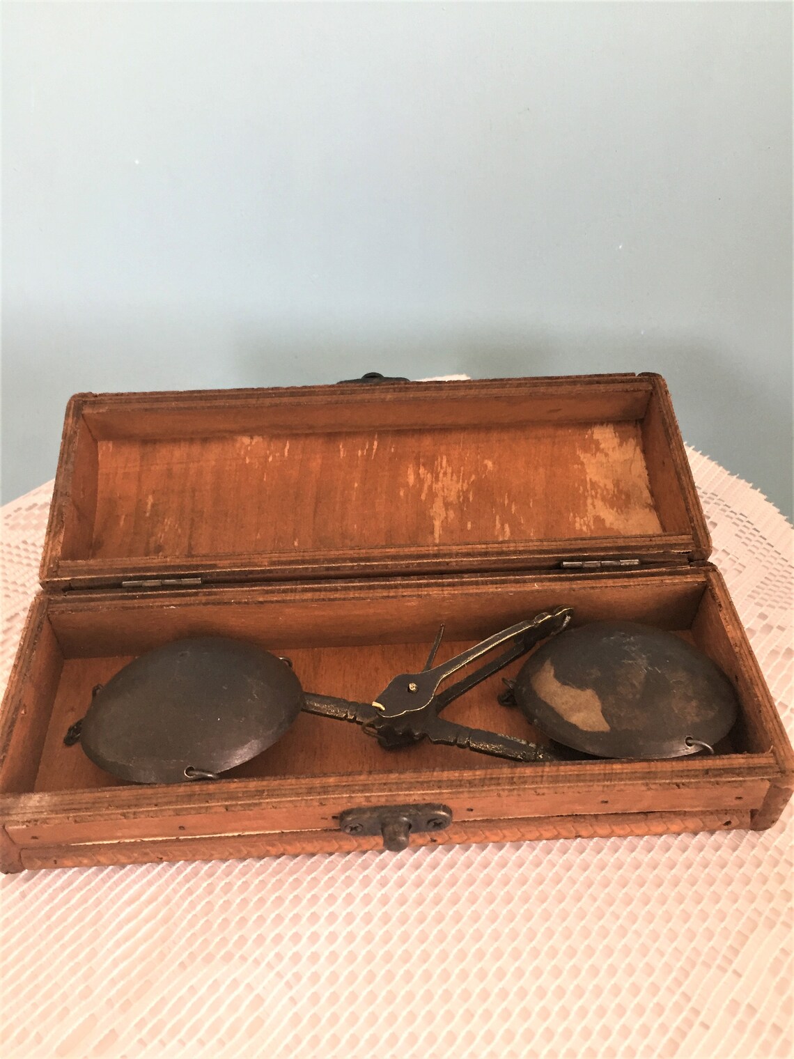 Antique Bronze Scales Scale With Vintage Wood Box/ Special - Etsy