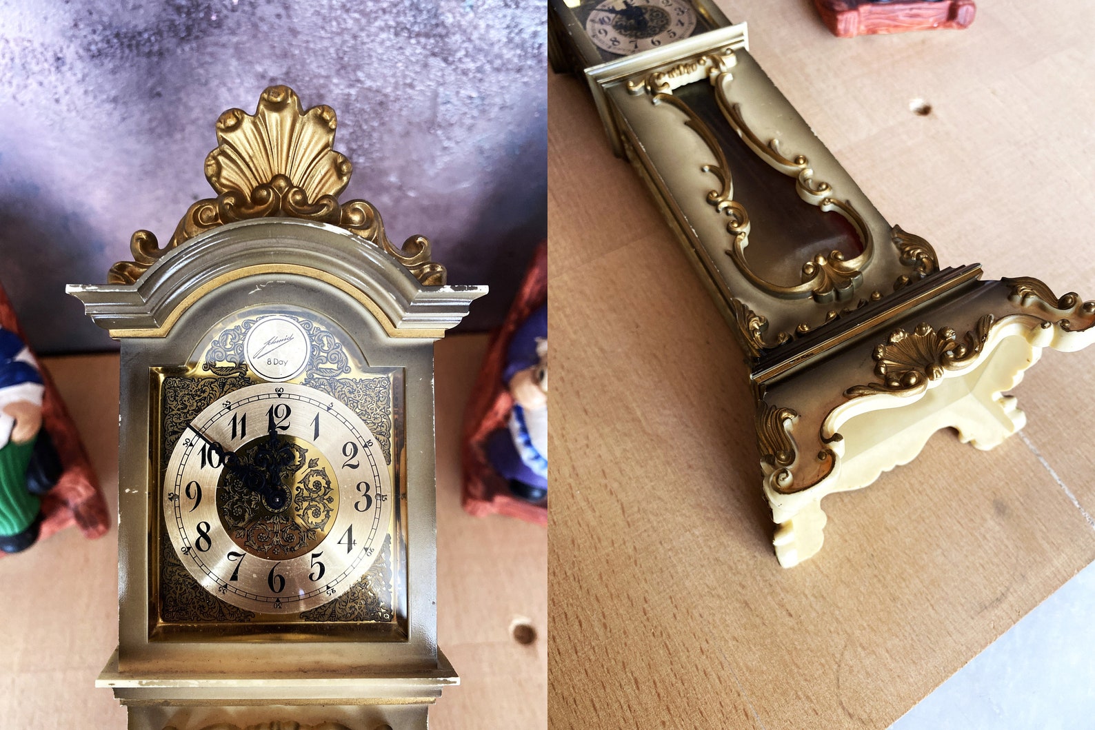 1950s Victorian Grandfather Clock Vintage Antique Rare/ Schmid German ...
