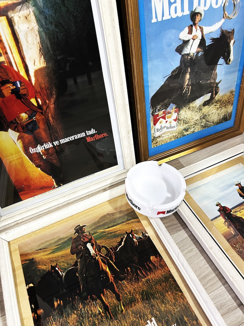 Set C Marlboro 1969s-1970s Original Vintage Framed Poster, Marlboro ...