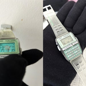 RARE Nos Casio Micro Cosmos Telememo 50 Dbc-63 Databank Memory Calculator Watch 1990s Vintage ...