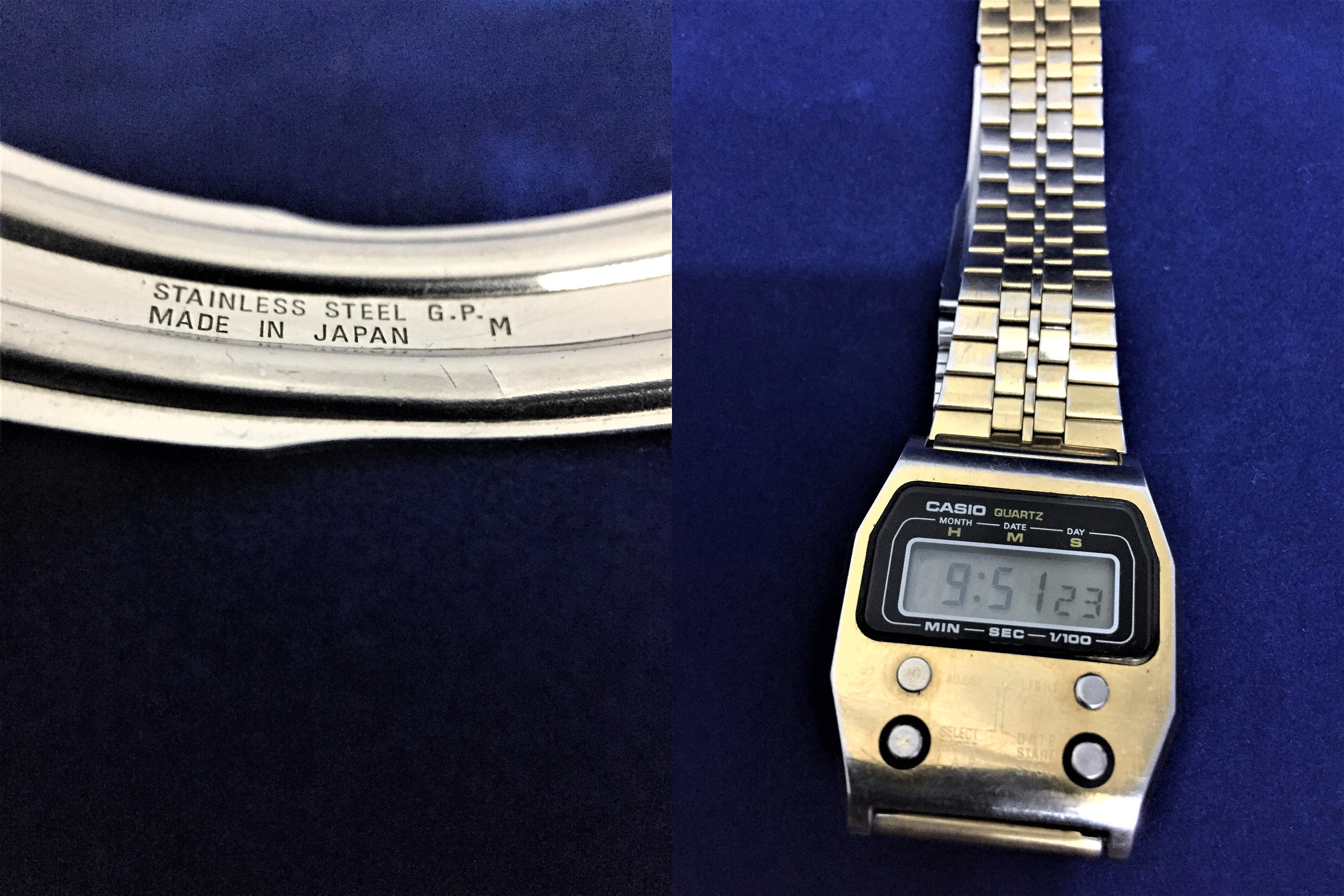 Vintage Rare Casio 52QGS-14 / Digital LCD Quartz Watch / Gold Plated ...