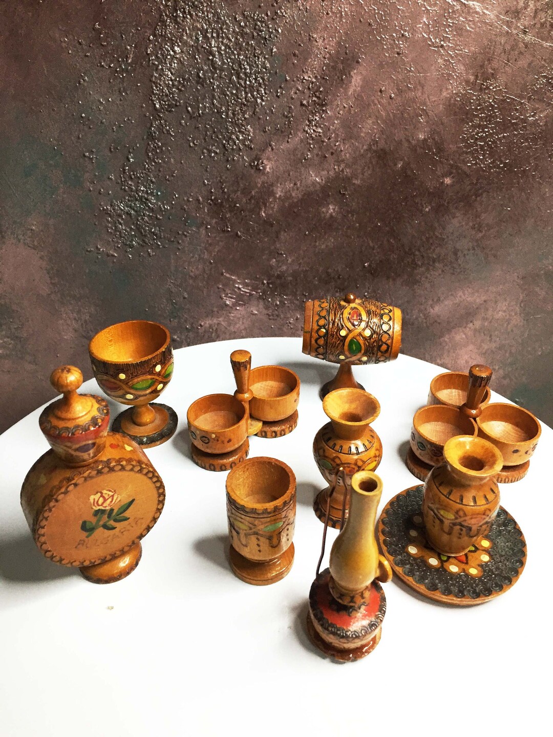 Miniature Vintage Wood Items, Hand-made Wooden Items, Small Wooden ...