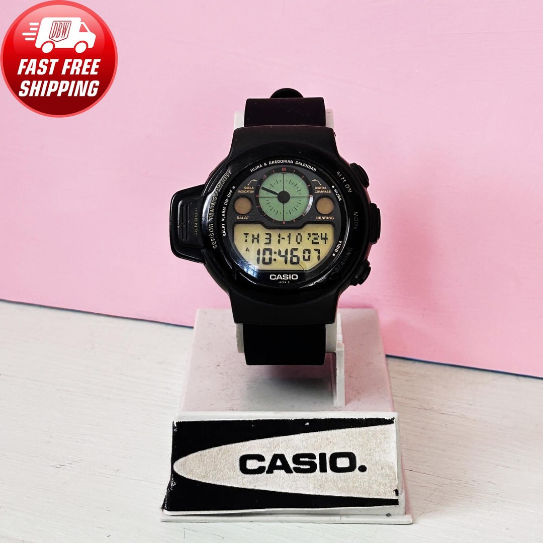 Vintage CASIO Cpw-300/module 1034 Digital Watch/ Very Good Condition ...