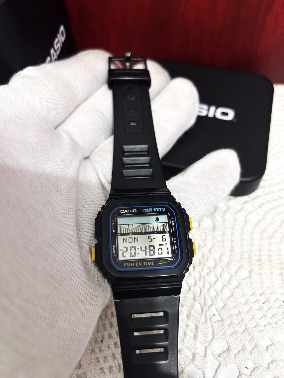 Very RARE Casio FT-100W Fish En Time Digital Watch Marlin 844 Japan M ...